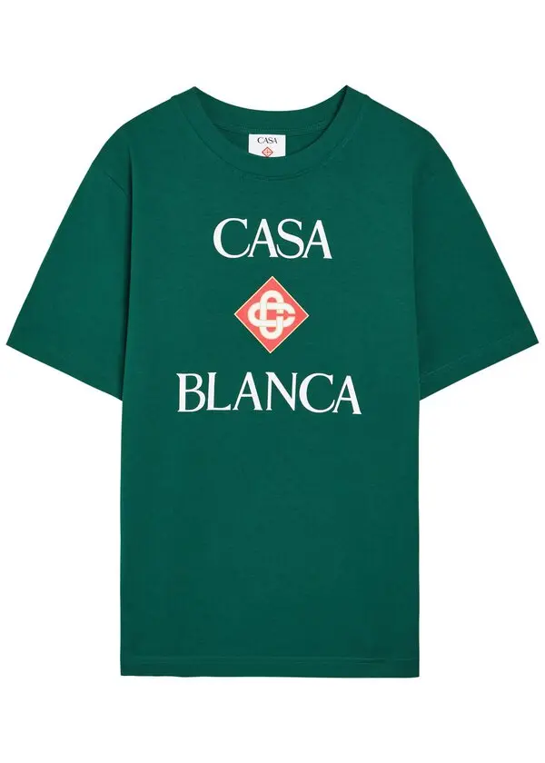 Casablanca Logo-print Cotton T-shirt - Green