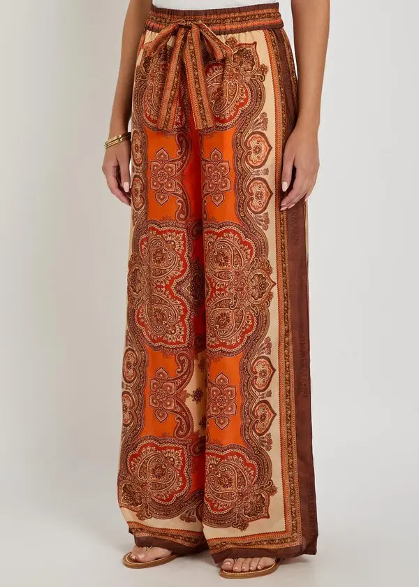 Zimmermann Mohan Wide-leg Silk Trousers
