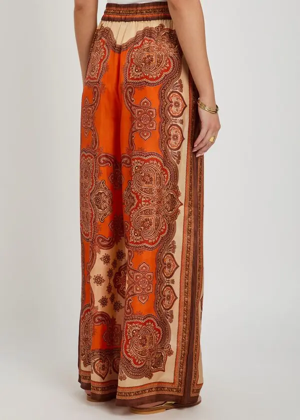 Zimmermann Mohan Wide-leg Silk Trousers