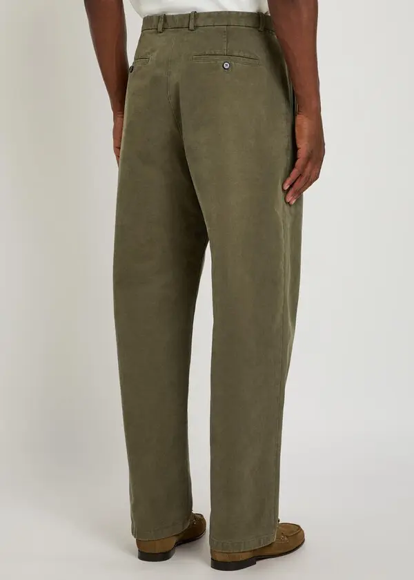 JIL SANDER Tapered Cotton-twill Trousers