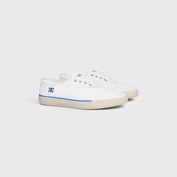 Celine Alan Sneaker In Canvas And Suede Calfskin