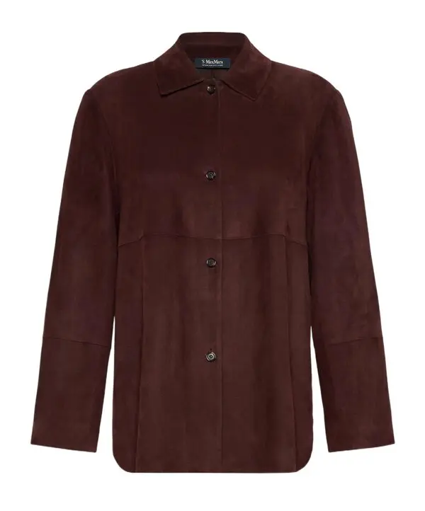Max Mara Single-breasted Shirt Jacket - Deep Red