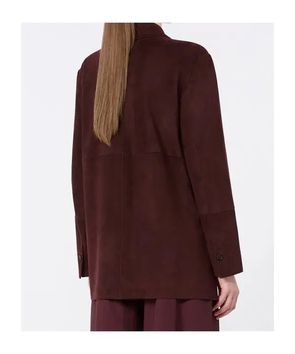 Max Mara Single-breasted Shirt Jacket - Deep Red