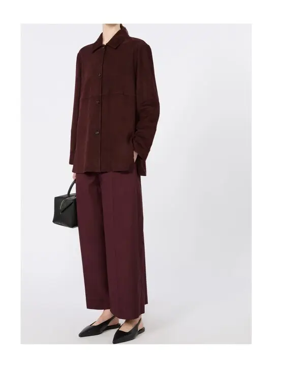 Max Mara Single-breasted Shirt Jacket - Deep Red