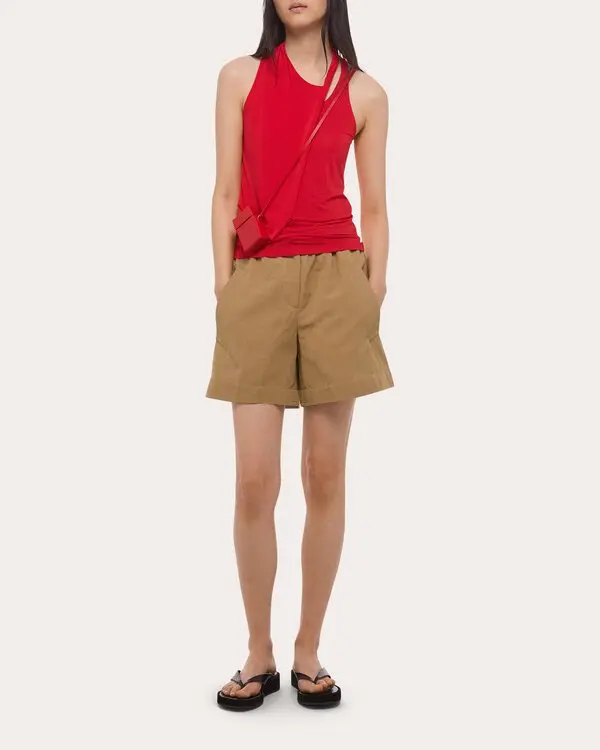 Helmut Lang Asymmetrical Twist Tank Top - Red