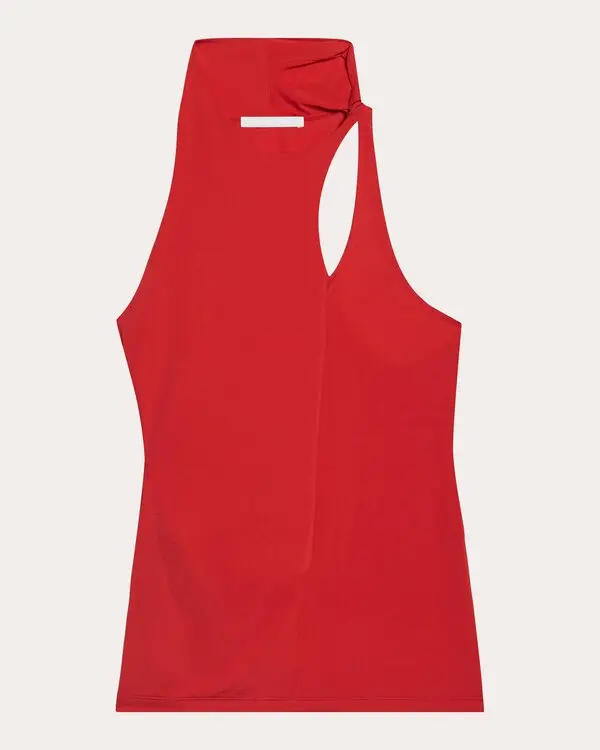 Helmut Lang Asymmetrical Twist Tank Top - Red