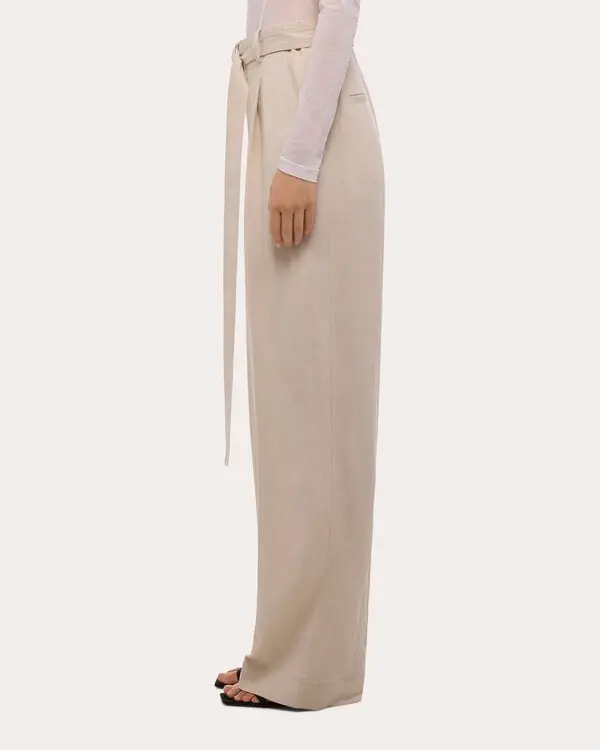 Helmut Lang Pleated Twill Relaxed Trousers