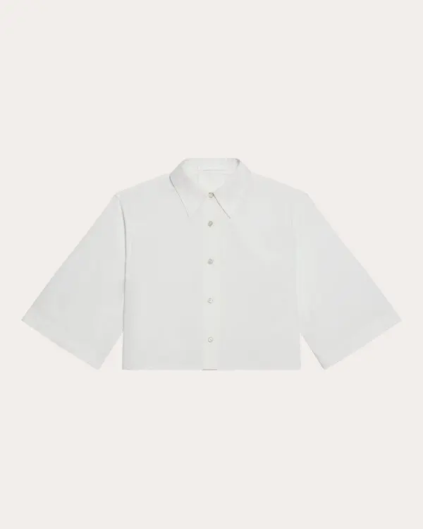 Helmut Lang Poplin Cropped Trench Shirt