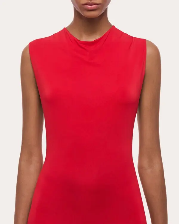 Helmut Lang Jersey Knotted Halter Maxi Dress