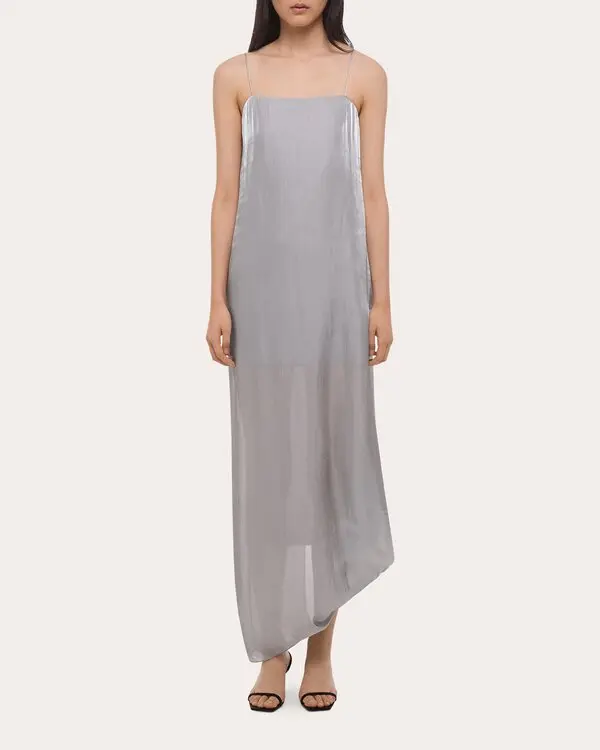 Helmut Lang Iridescent Bubble Slip Dress - Grey