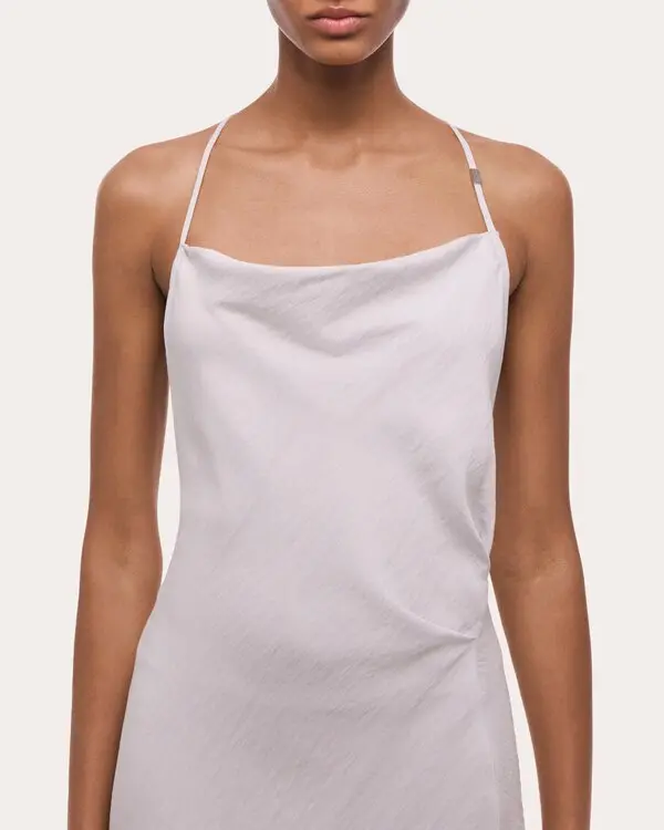 Helmut Lang Twill Knotted Handkerchief Slip Dress