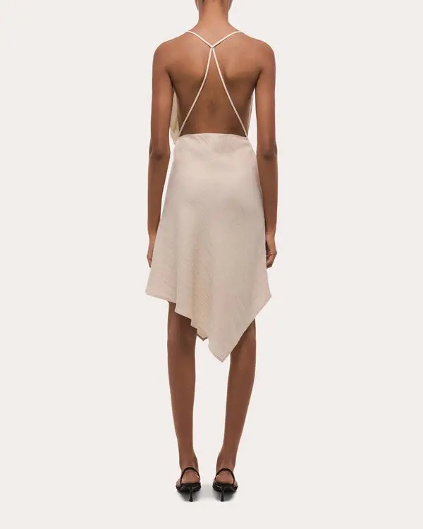 Helmut Lang Twill Knotted Handkerchief Slip Dress