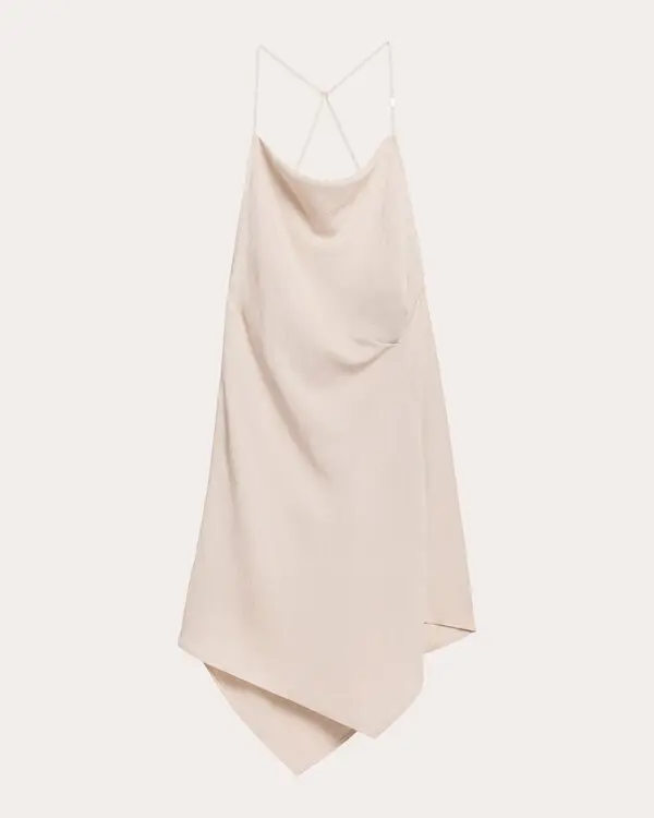 Helmut Lang Twill Knotted Handkerchief Slip Dress