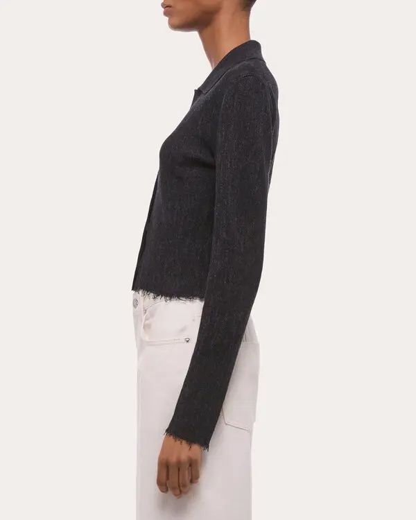Helmut Lang Sheer Raw-edge Long-sleeve Shirt