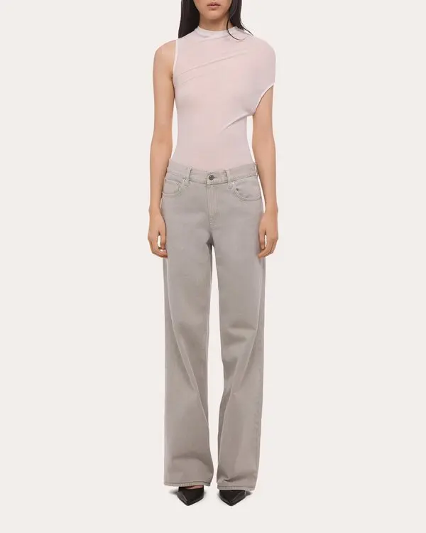 Helmut Lang Seamed Straight-leg Wardrobe Jeans - Grey