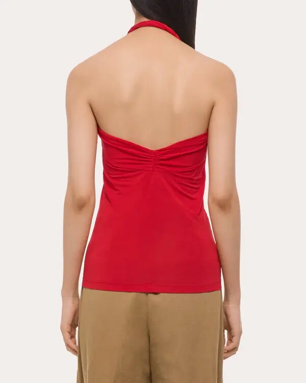 Helmut Lang Jersey Twist Dancer Halter Top