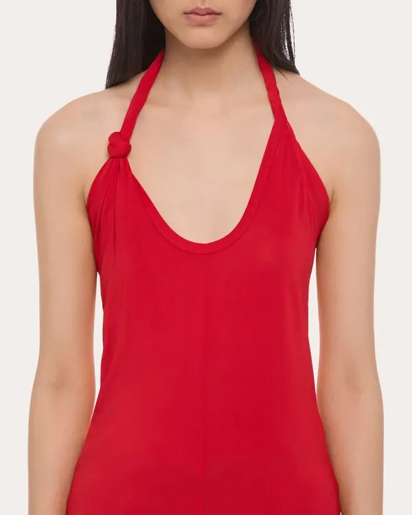 Helmut Lang Jersey Twist Dancer Halter Top