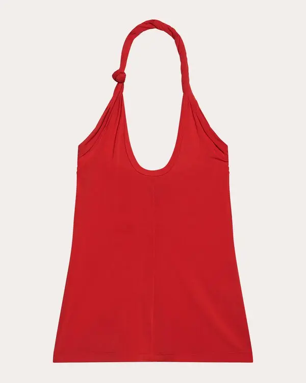 Helmut Lang Jersey Twist Dancer Halter Top