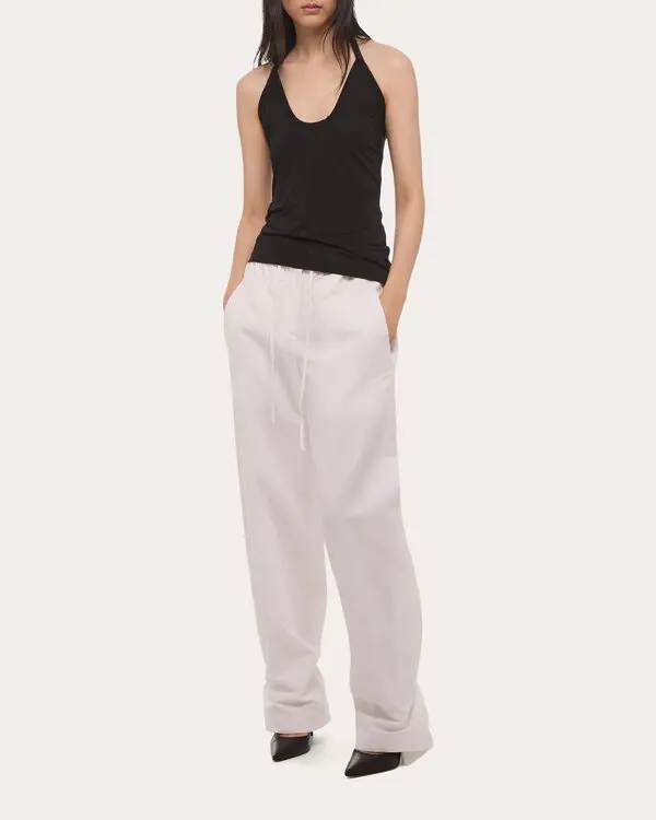 Helmut Lang Jersey Twist Dancer Halter Top