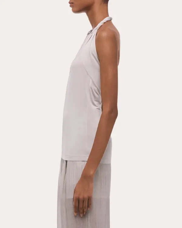 Helmut Lang Jersey Twist Dancer Halter Top