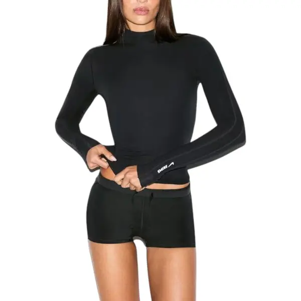 Nike X Skims Weightless Layers Mock-neck Long-sleeve Top