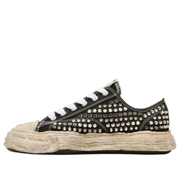 Mihara Yasuhiro Peterson 23 Og Sole Studded Canvas Low Top Sneakers - Black