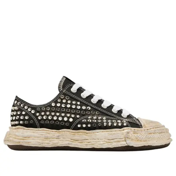 Mihara Yasuhiro Peterson 23 Og Sole Studded Canvas Low Top Sneakers - Black