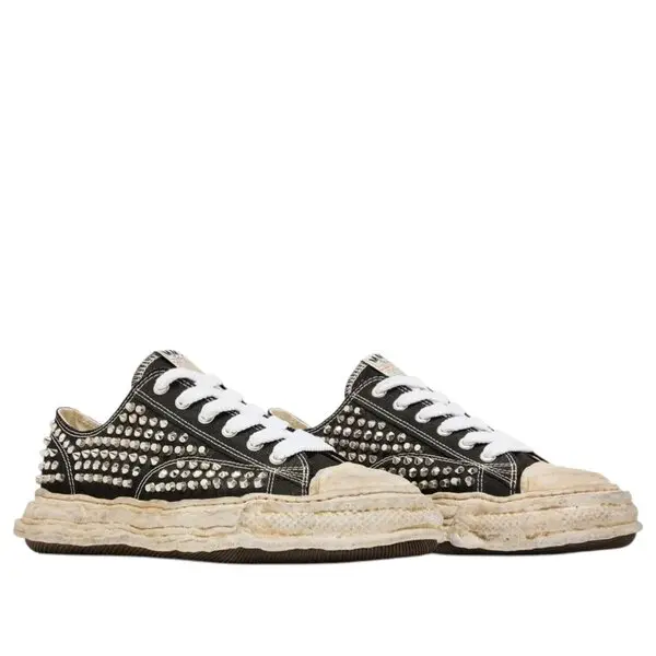Mihara Yasuhiro Peterson 23 Og Sole Studded Canvas Low Top Sneakers - Black