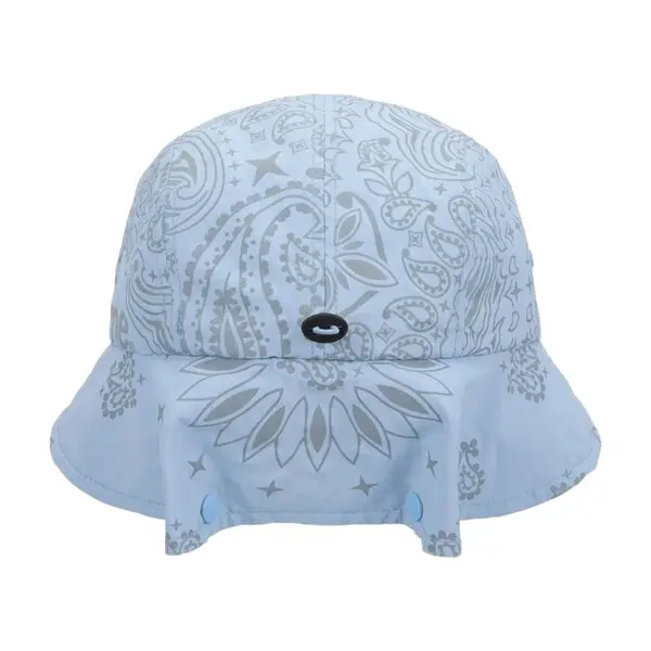 Supreme Reflective Bandana Sunshield Camp Cap - Light Blue