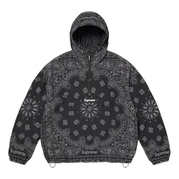Supreme Reflective Bandana Anorak - Black