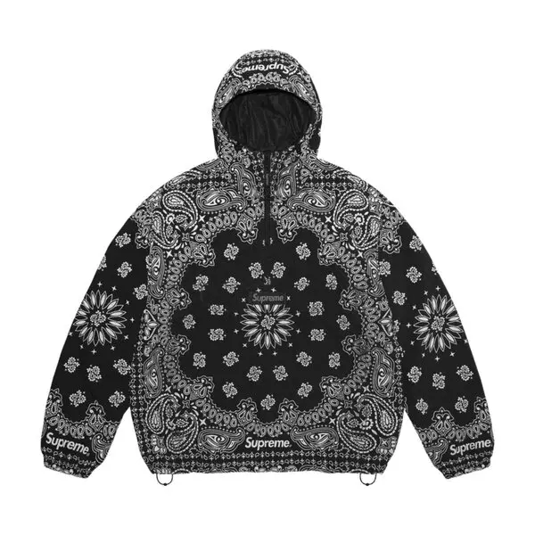 Supreme Reflective Bandana Anorak - Black