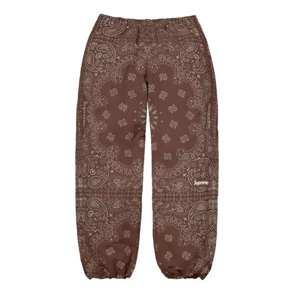 Supreme Ss26 Reflective Bandana Track Pant - Brown