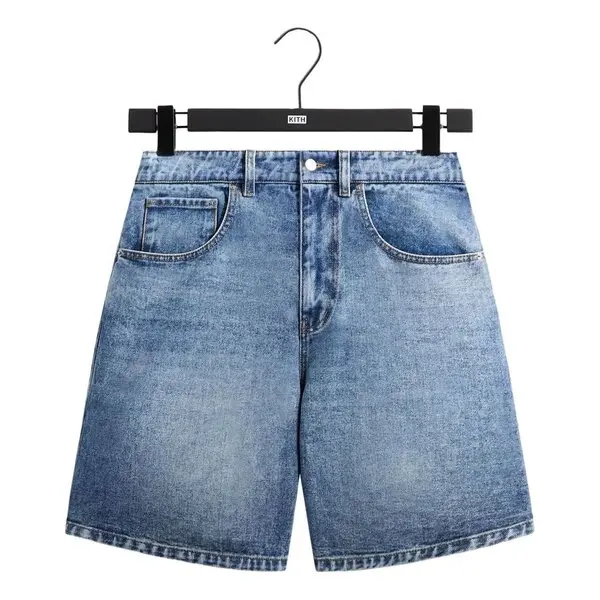 Kith X Messi For Adidas Football Denim Short - Aurora Ink