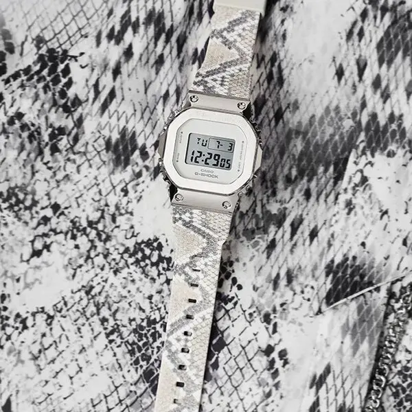 Casio G-shock Digital Watch With Snakeskin Detailing