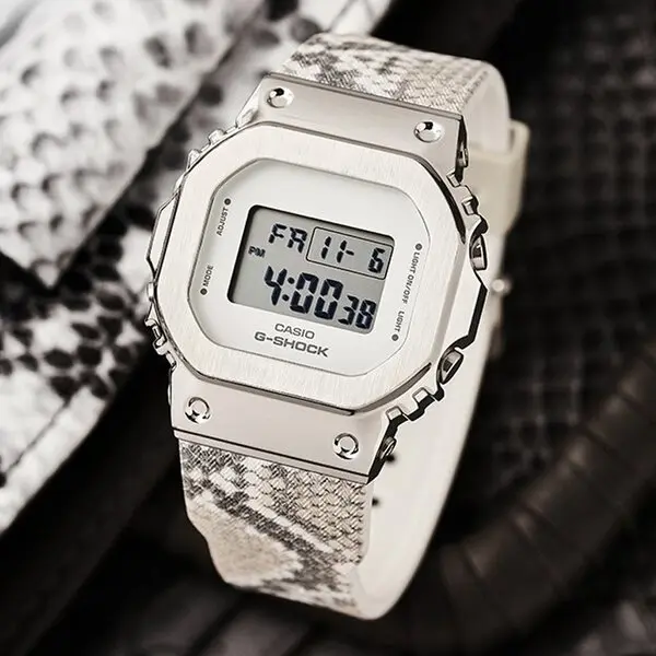 Casio G-shock Digital Watch With Snakeskin Detailing