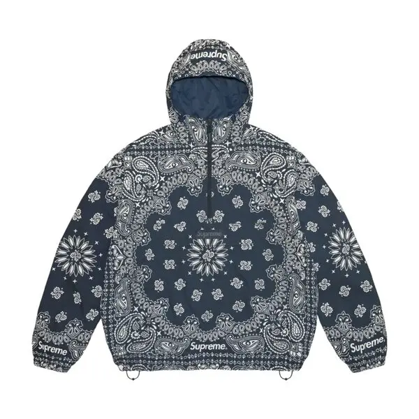 Supreme Ss26 Reflective Bandana Anorak - Light Blue