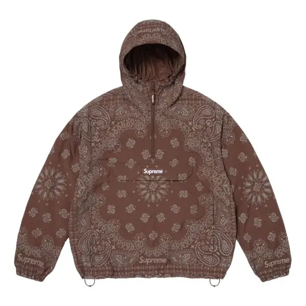 Supreme Ss26 Reflective Bandana Anorak - Brown