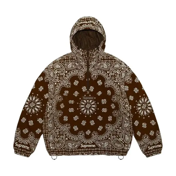 Supreme Ss26 Reflective Bandana Anorak - Brown