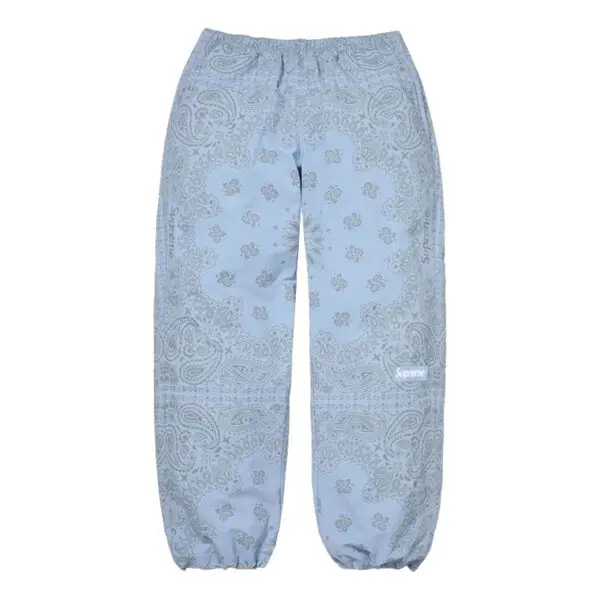 Supreme Ss26 Reflective Bandana Track Pant - Light Blue