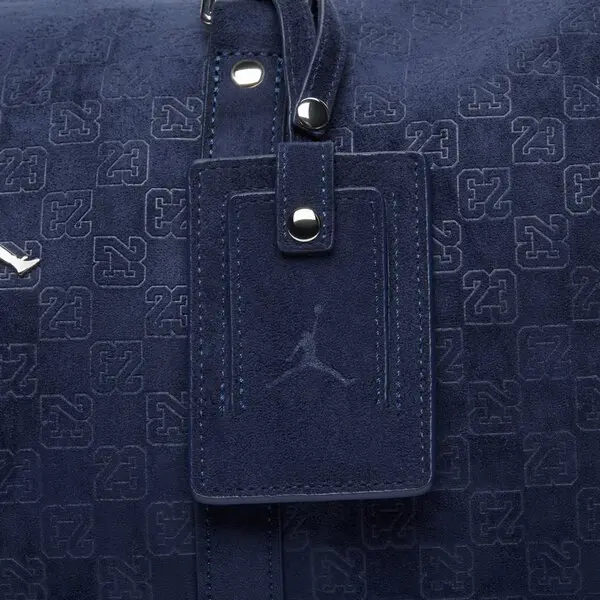 JORDAN Suede Monogram Duffel Bag - Midnight Navy