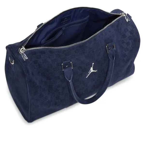 JORDAN Suede Monogram Duffel Bag - Midnight Navy