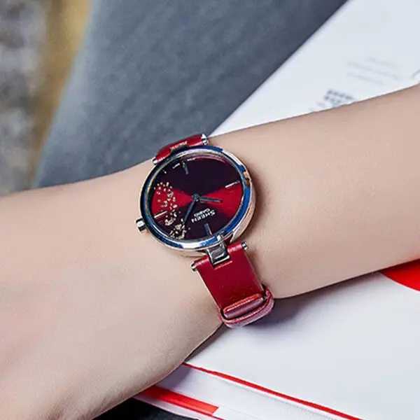Casio Sheen Sapphire Crystal Analog Watch With Leather Strap