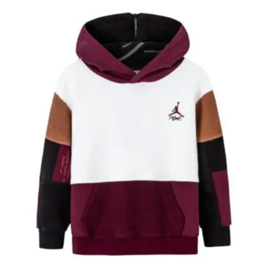 JORDAN Flight Heritage Pullover Hoodie 'white Brown - White/brown