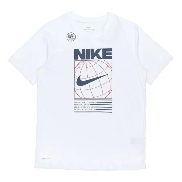 Nike Dri-fit Short Sleeve T-shirt With Geometric Print