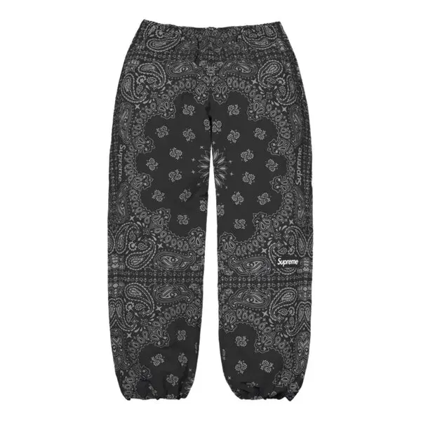 Supreme Ss26 Reflective Bandana Track Pant - Black