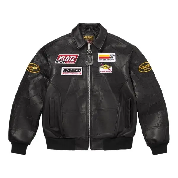 Supreme X Vanson Leathers Ss26 Spider-man Jacket