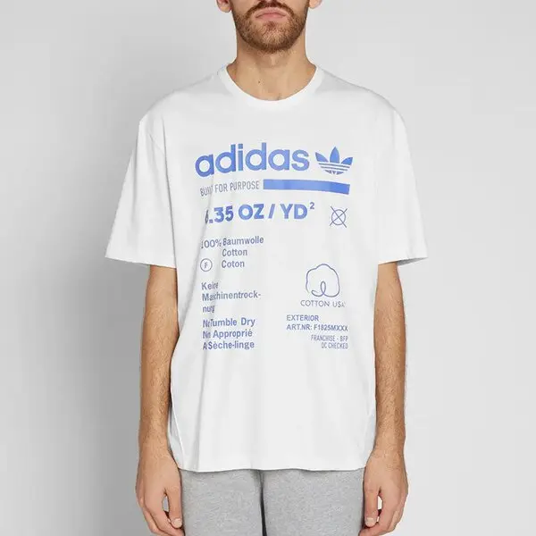 Adidas Originals Kaval Alphabet Printing Short Sleeve