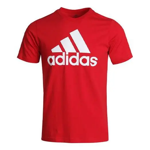 Adidas M Bl Sj T Sports Round Neck Short Sleeve Red - Light Red