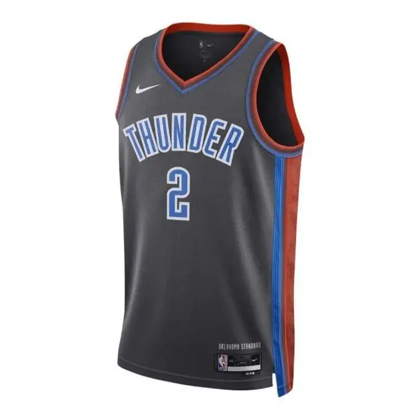 Nike Nba Shai Gilgeous-alexander Oklahoma City Thunder 2022/23 Swingman Jersey #2 - Blac/blue/red