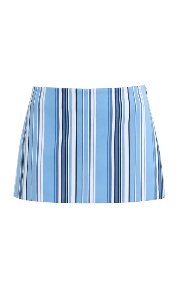 THE FRANKIE SHOP Hera Cotton-blend Mini Skirt - Blue